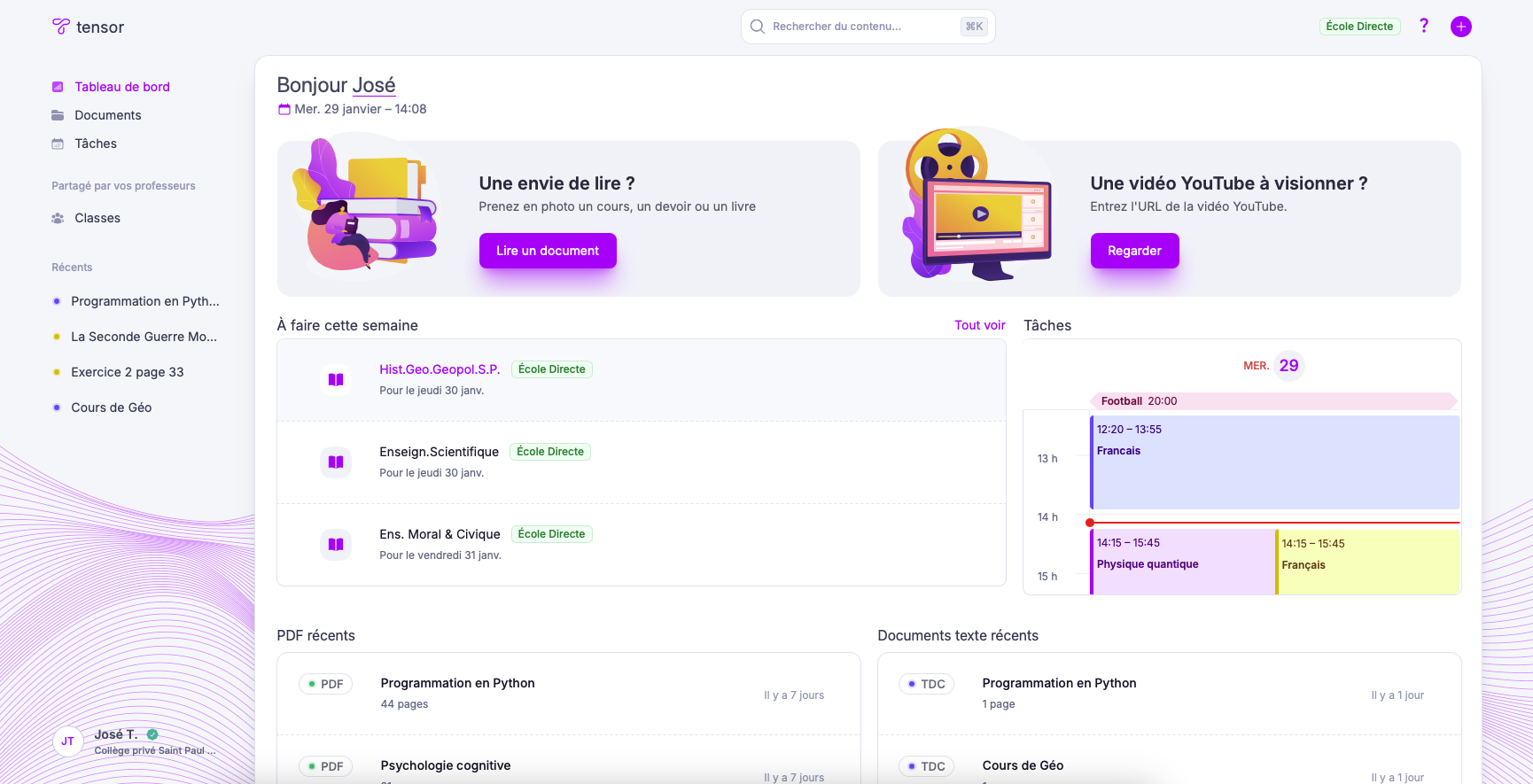 Tensor | Plateforme d'accompagnement pour troubles DYS